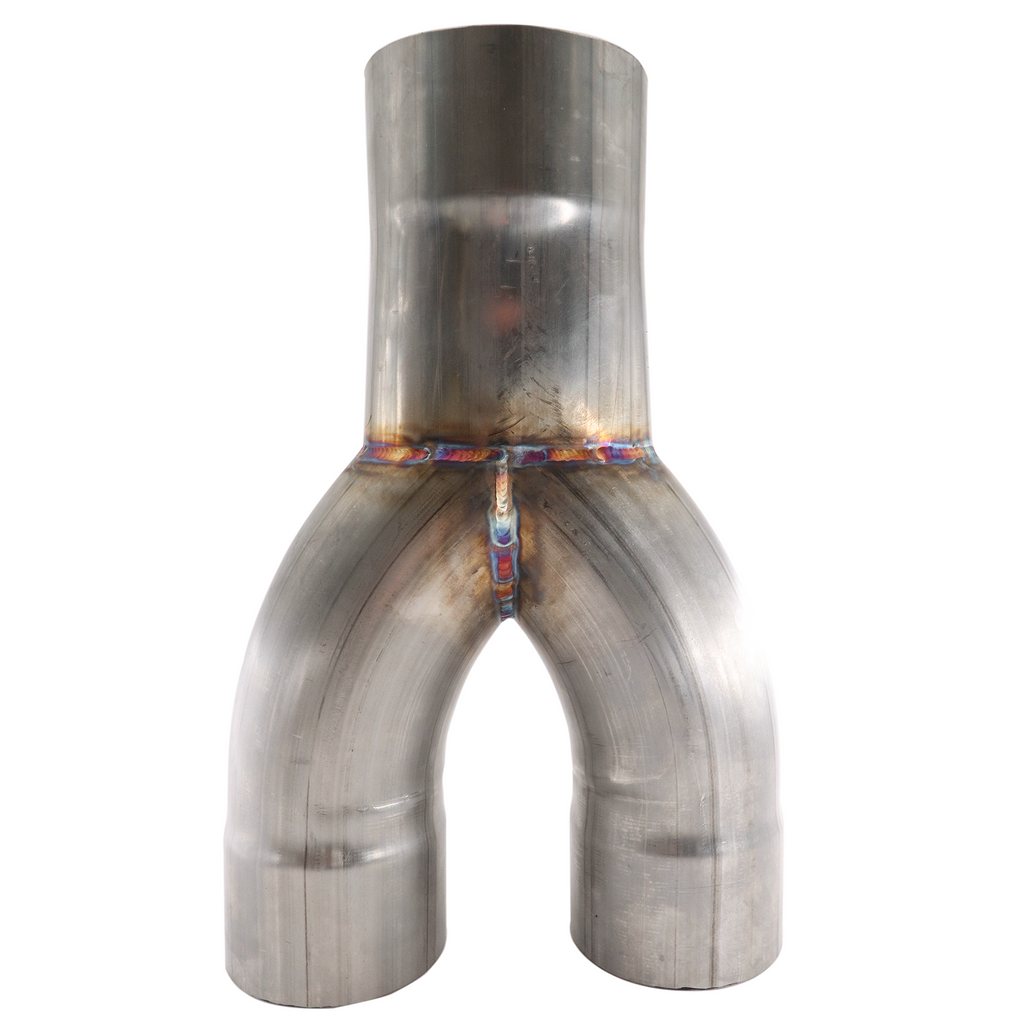 Y-PIPE 3.5" I.D INLET TO DUAL 3" I.D OUTLET TIG WELDED/U.S.A 304 Stain ...