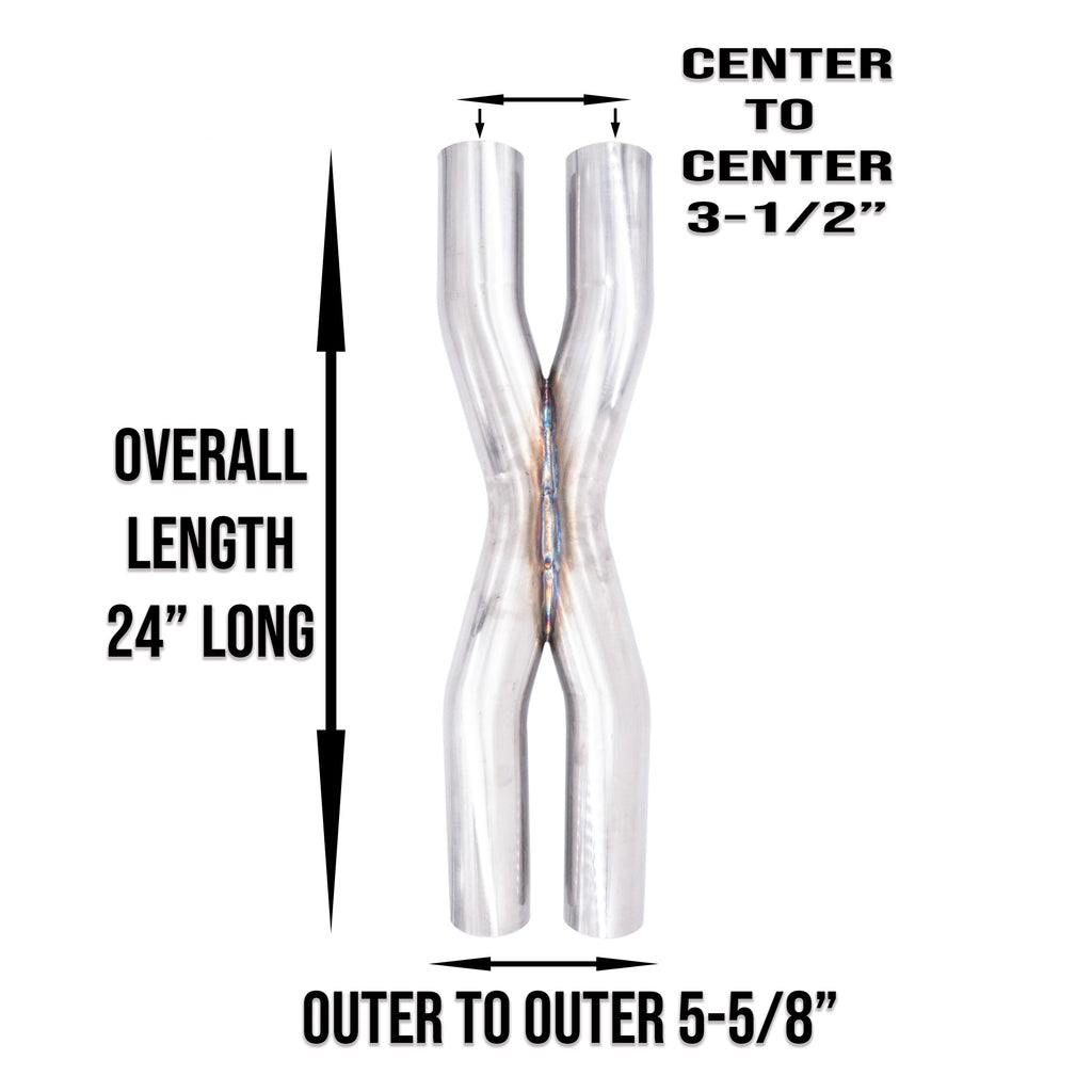 KHAOS MOTORSPORTS 2.5" 304 STAINLESS STEEL CROSSOVER/X-PIPE – Khaos ...