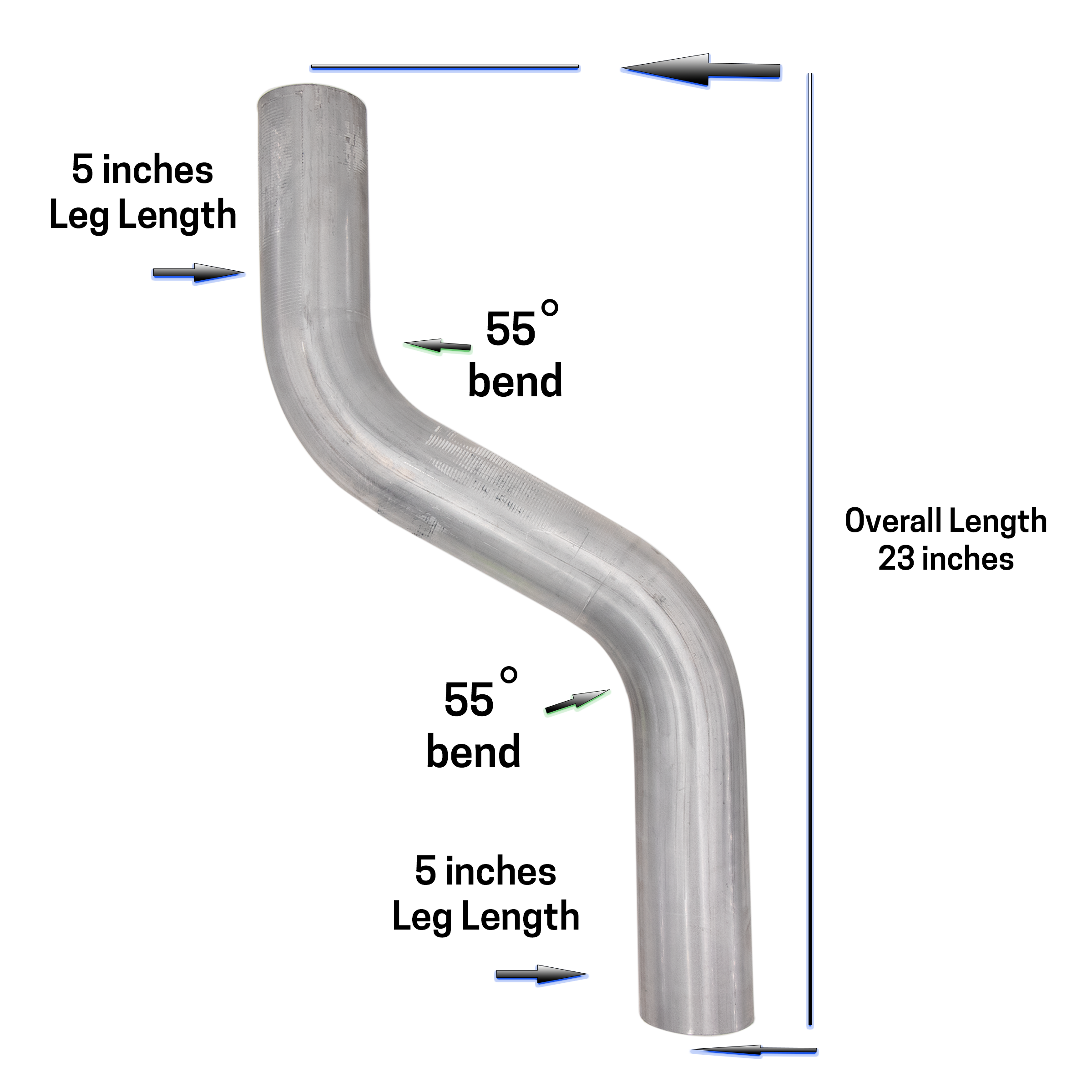 3 OD" Aluminized Offset Bend 8" – Khaos Motorsports