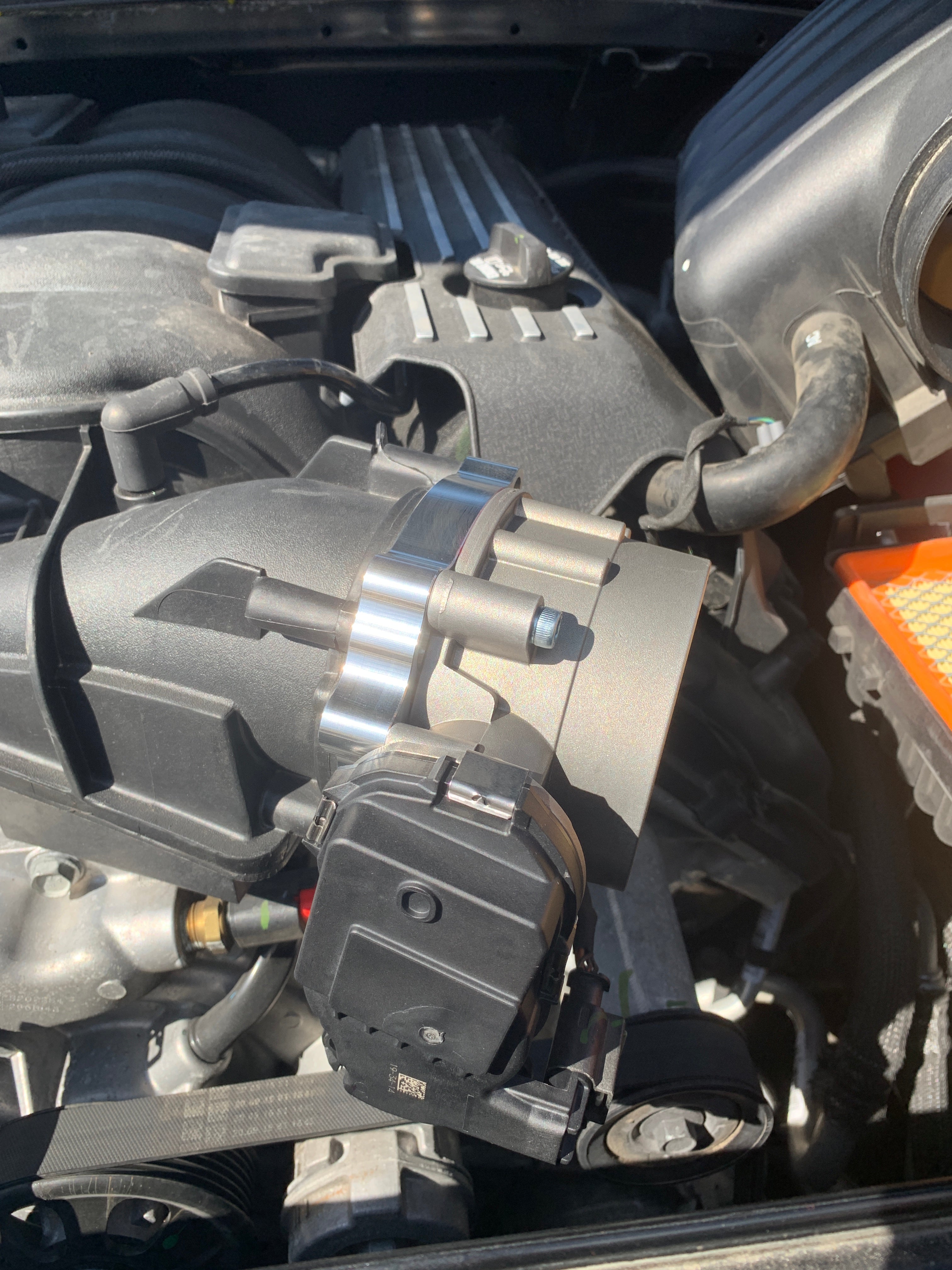 Hellcat Throttle Body and 6.4L 84MM Adaptor Dodge Charger Challenger 3 ...
