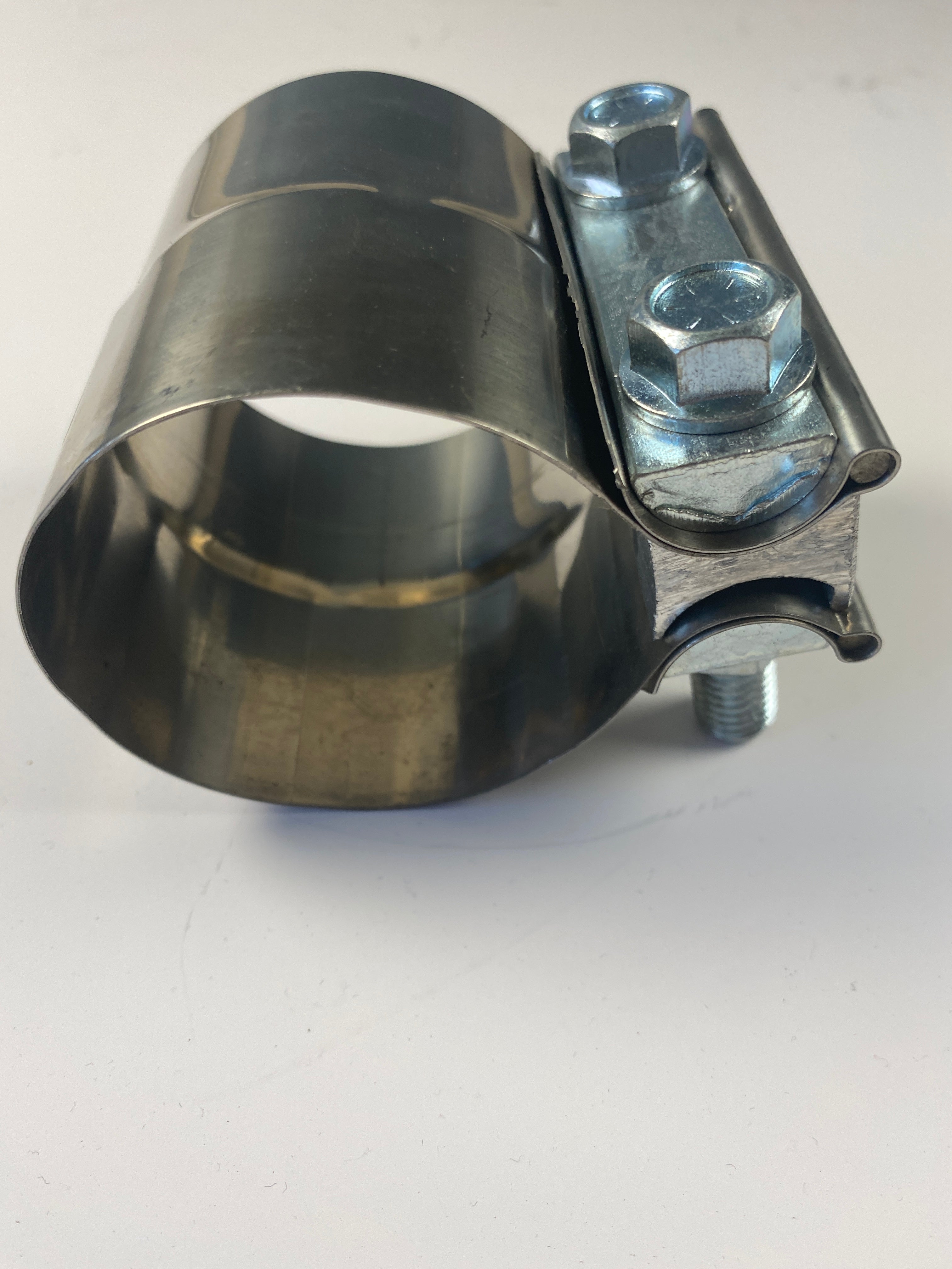 2.5" 2-1/2" Stainless Steel Lap Joint Band Exhaust Clamp Pipe Repair T ...