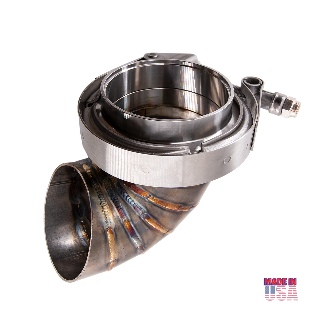 V-band with short 90+ degree bend Stainless steel SS Back purged ...